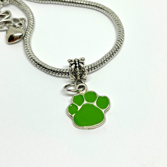 Jewelry | Green Pet Paw Animal Print Charm Dangle For European Bracelet ...